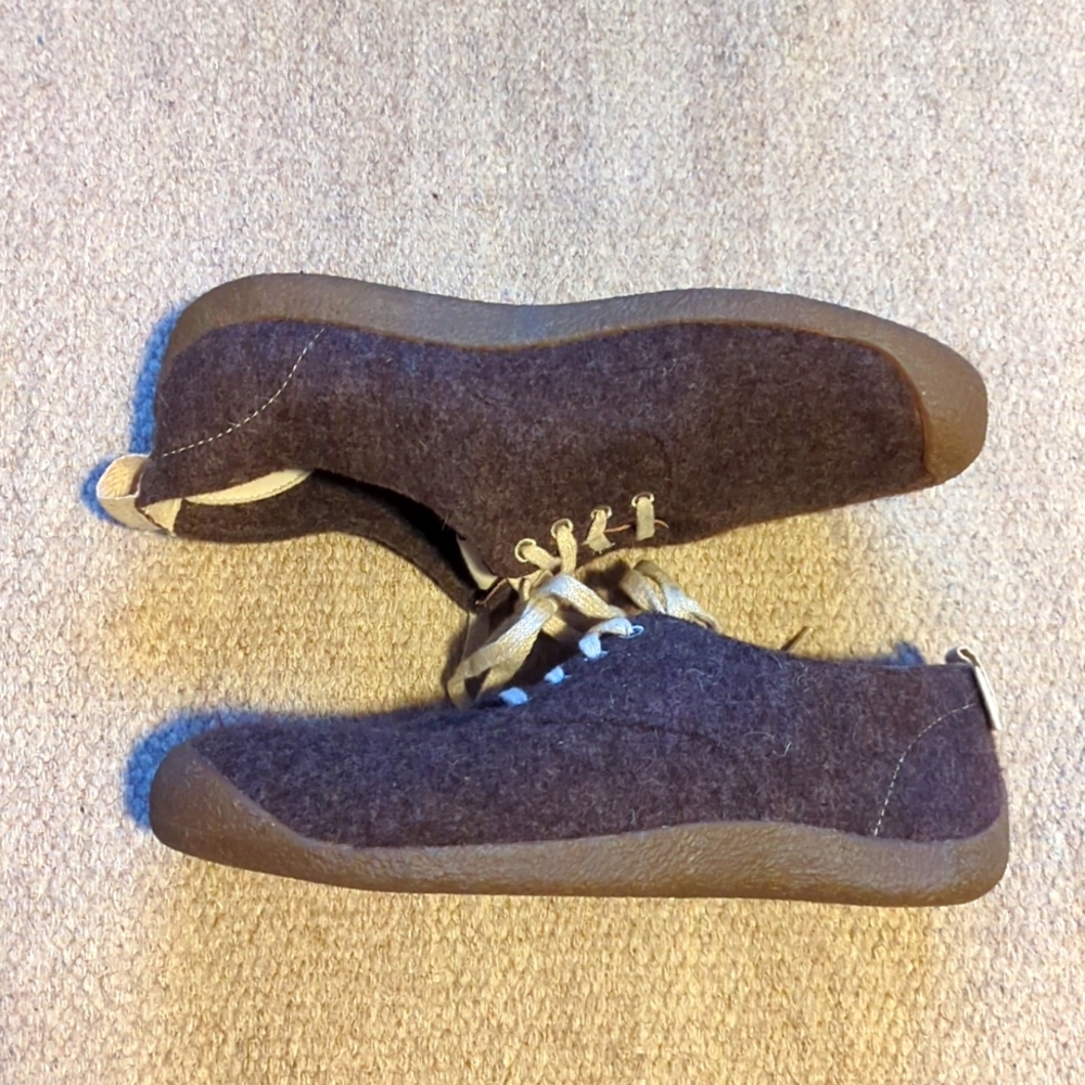 Mens Keen Mosey Derby Brown Felt/Birch Shoes Size 12 - Gem